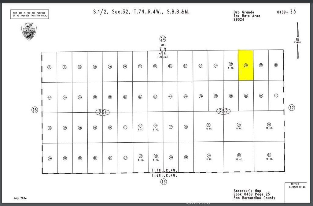 0 Silver Mountain(South Of)parcel #0469-252-22 Rd, Oro Grande, CA 92368 ...